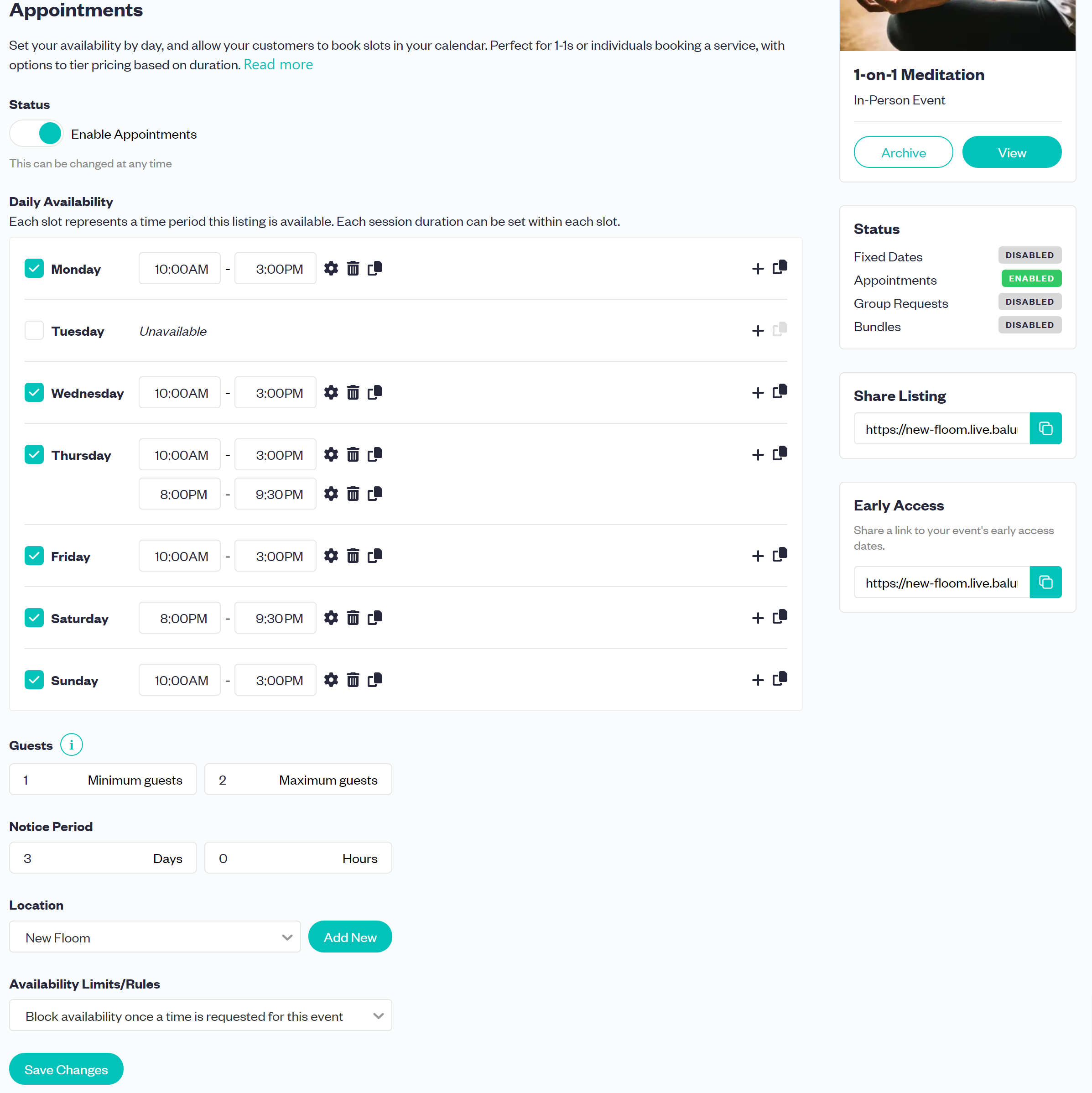 Features - Appointment Bookings | Baluu